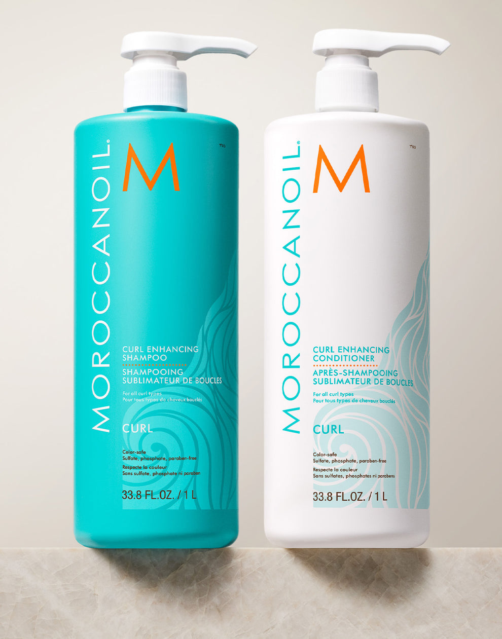 Curl Enhancing Shampoo & Conditioner Liter Bundle – Moroccanoil