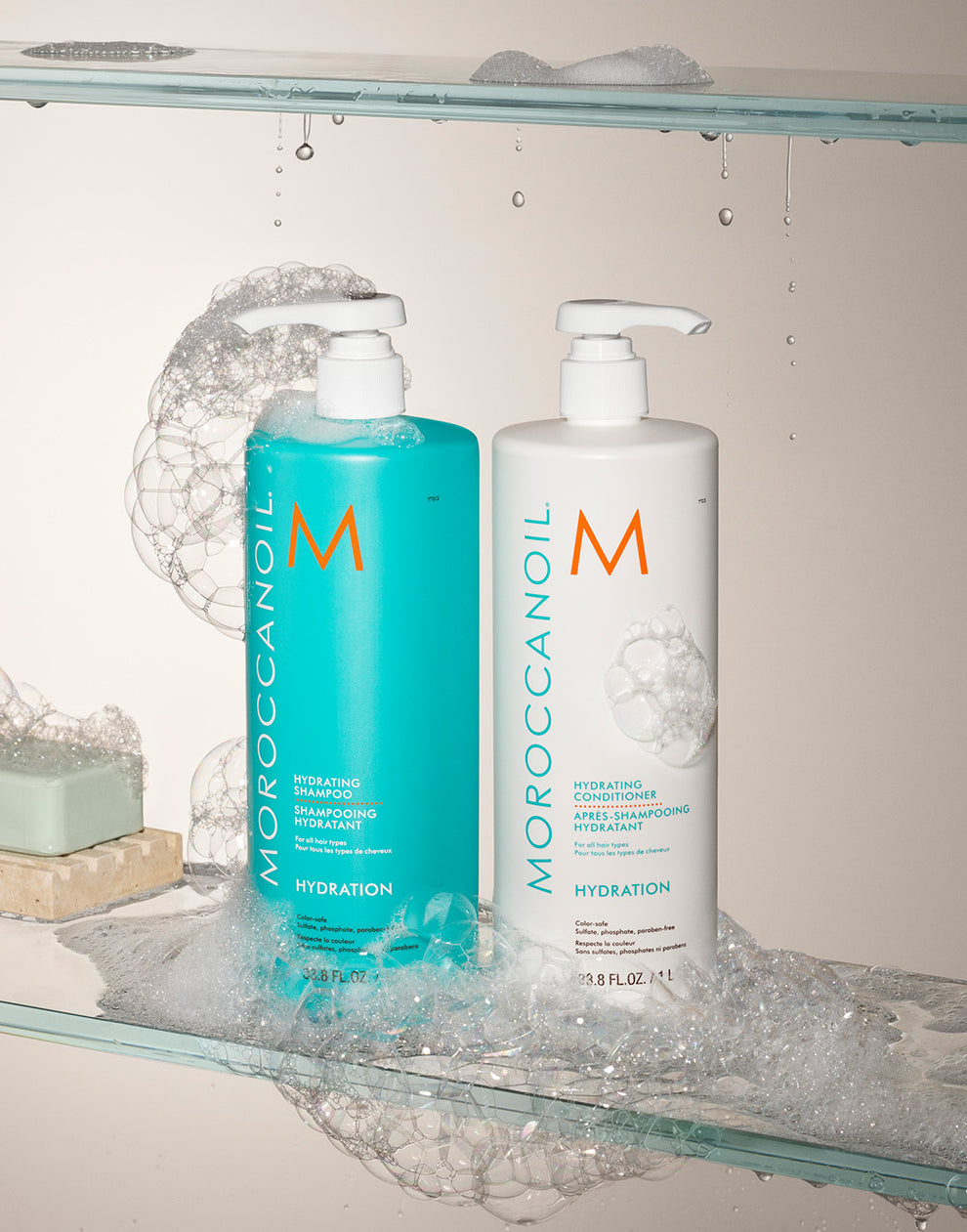Hydrating Shampoo & Conditioner Liter Bundle – Moroccanoil