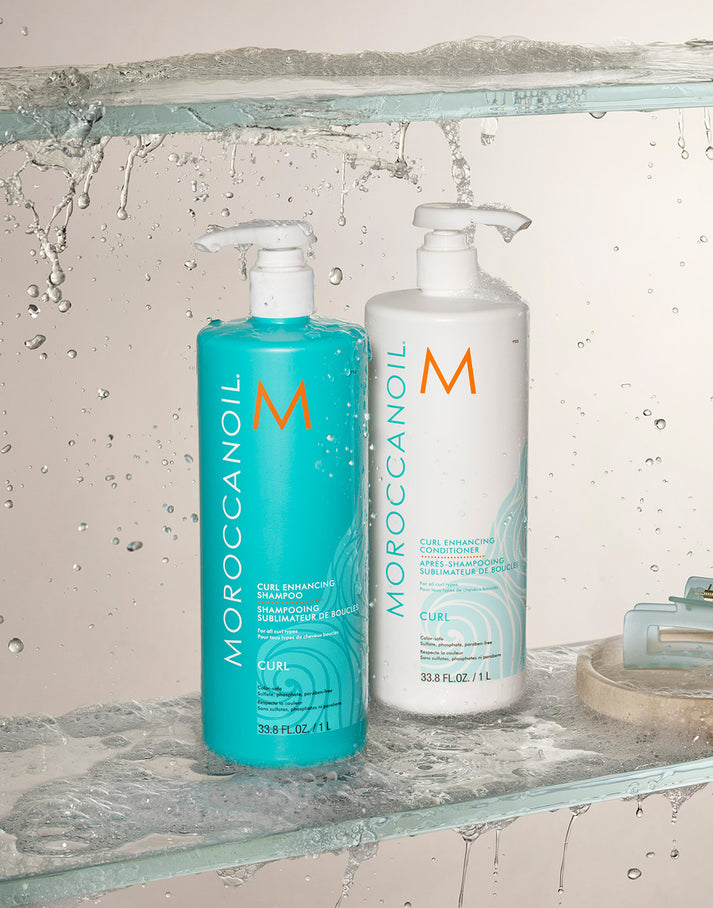 Curl Enhancing Shampoo & Conditioner Liter Bundle – Moroccanoil